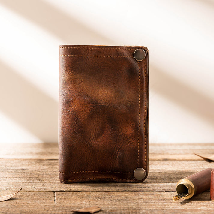 Retro Handmade Leather Wallet Multi-card Slots Wallet – Martboutique