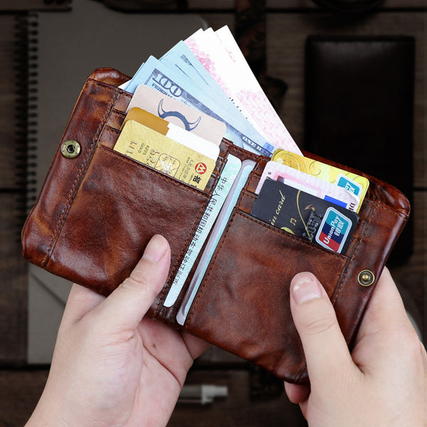 Retro Leather Handmade Short Wallets – Martboutique